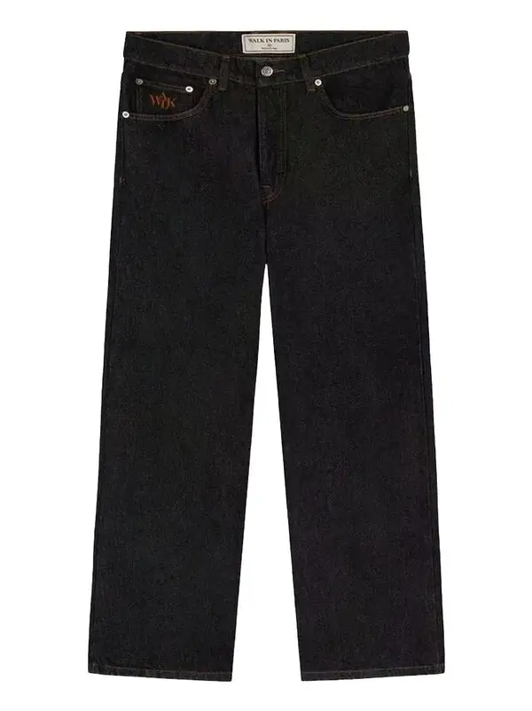 WALK IN PARIS Logo-embroidered Jeans - Black