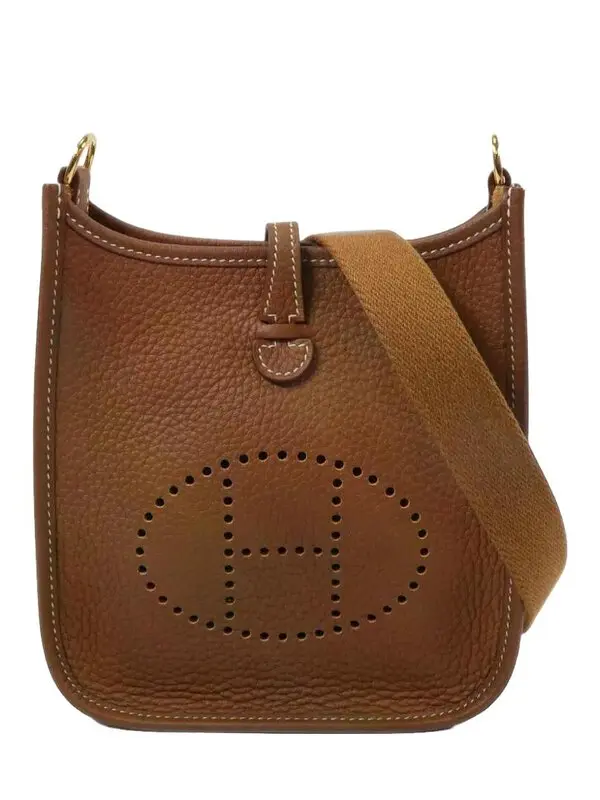 Hermès 2023 Tpm Evelyne Taurillon Clemence Leather Shoulder Bag - Brown