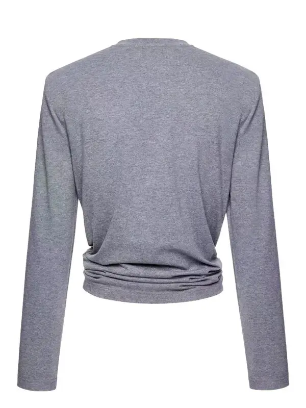 Magda Butrym Rosette-detail Long-sleeve Blouse - Grey