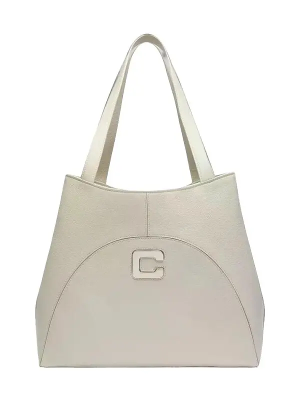 CAREL Clemenceau Grained Leather Tote Bag - Neutrals