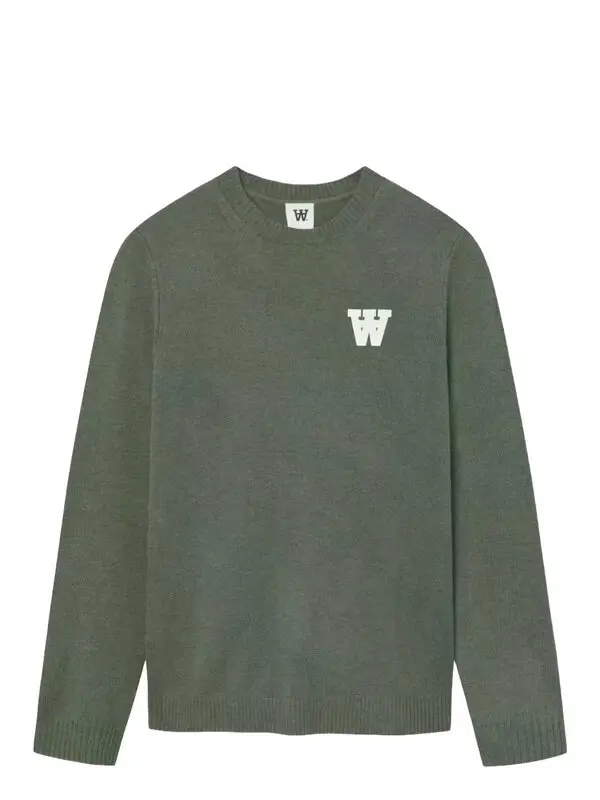 Wood Wood Wwtay Logo-patch Sweater - Green