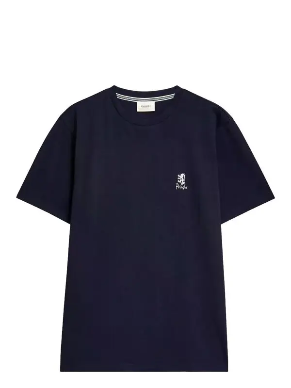Pringle Of Scotland Embroidered-logo T-shirt - Blue