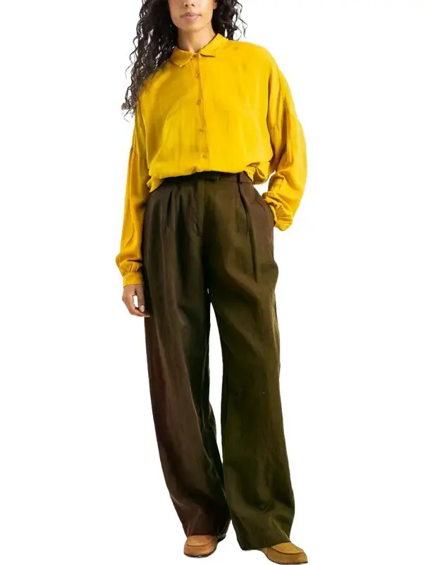 CASEY CASEY Coco Pleated Trousers - Brown