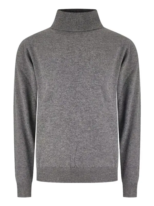 CUSTOMER LOVERS Ribbed-trim Turtleneck Sweater - Grey