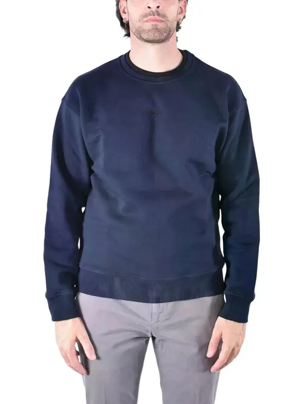 DONDUP Ribbed-fleece Sweatshirt - Blue