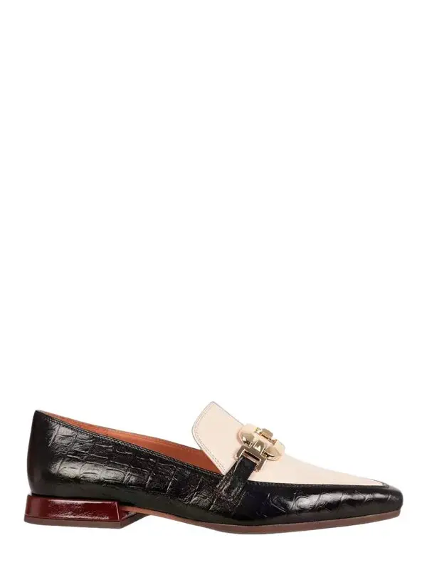 Chie Mihara Gildo Croc-effect Leather Loafers - Black