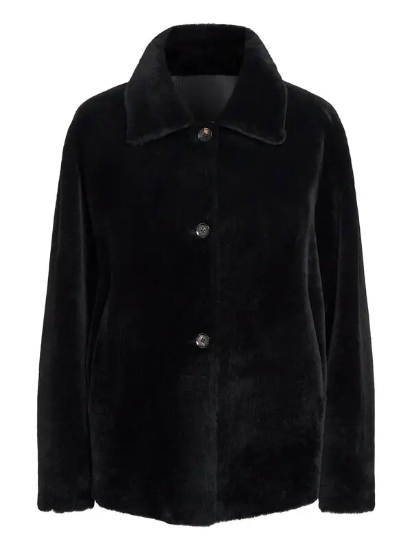 Kiton Shearling Reversible Jacket - Black