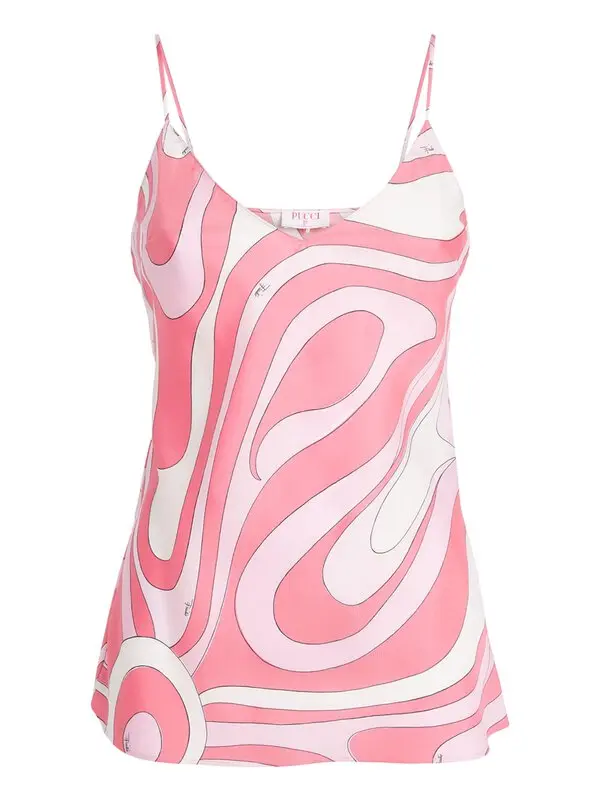Emilio Pucci Silk Pattern Cami Top - Pink