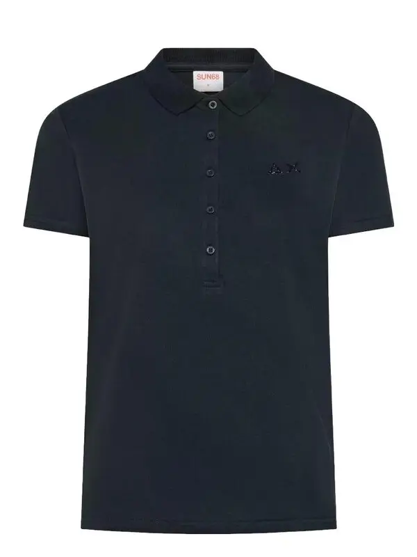 SUN 68 Logo-embroidered Polo Shirt - Blue