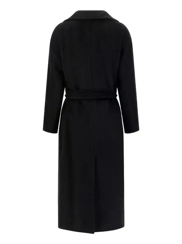 Max Mara Tempera Belted Notch-lapels Coat - Black