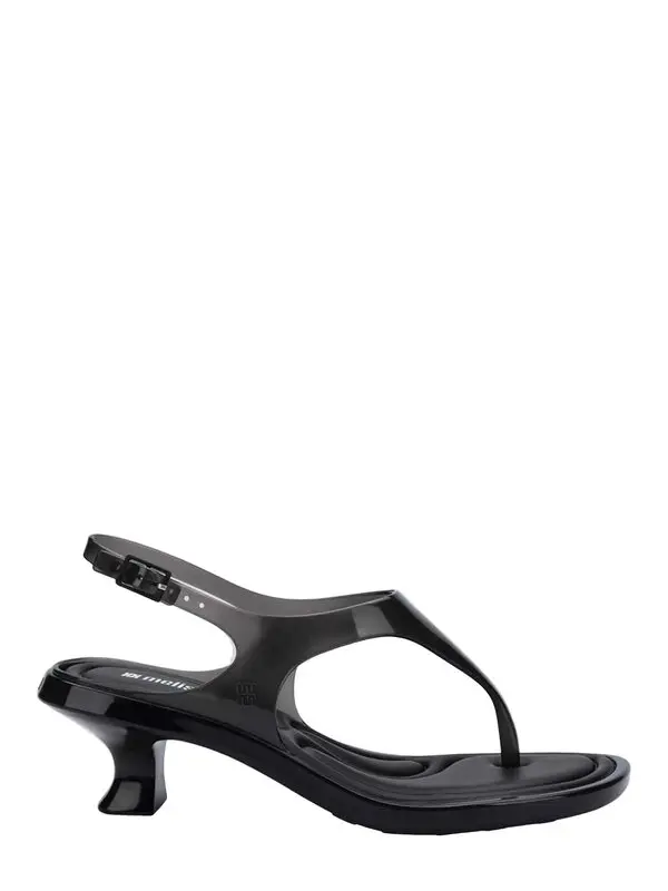 Melissa Kitten Heel Sandal In Smoke - Black
