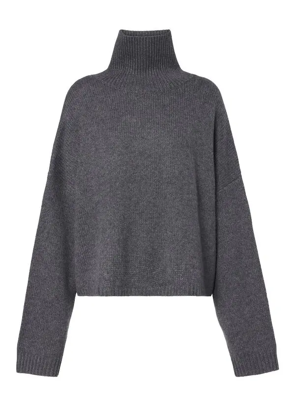 LISA YANG Zerlina Cashmere Turtleneck Sweater - Grey