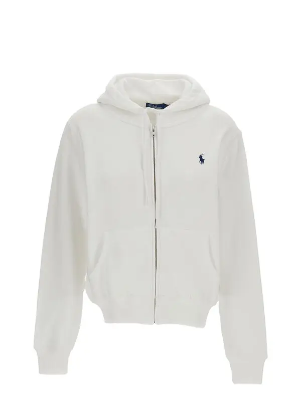 Polo Ralph Lauren Zip-up Hoodie - White
