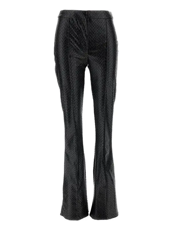 Elisabetta Franchi Pantalone Effetto Pelle - Black