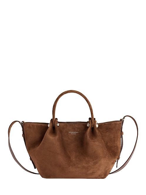 Max Mara Logo-hardware Detachable-strap Leather Tote Bag - Chocolate