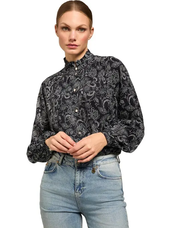 Holland Cooper Lilibet Blouse Floral - Navy
