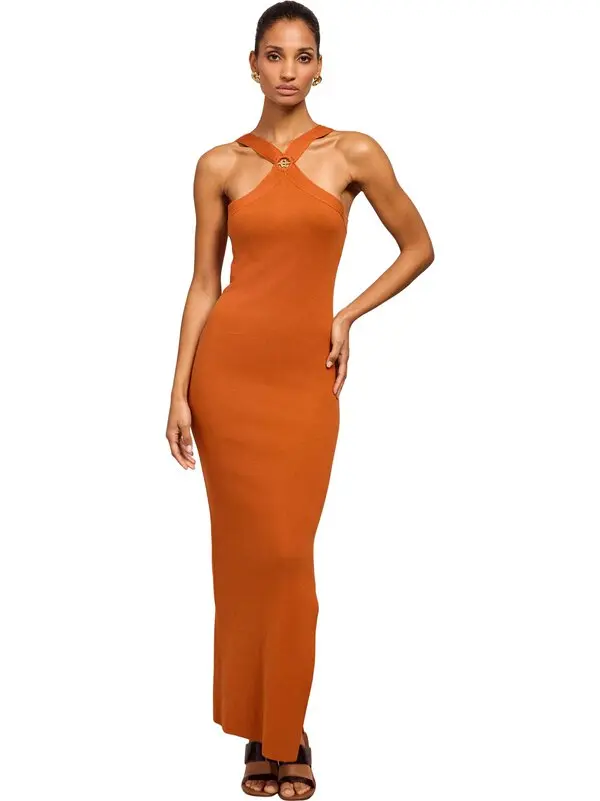 Holland Cooper Maya Dress - Rust