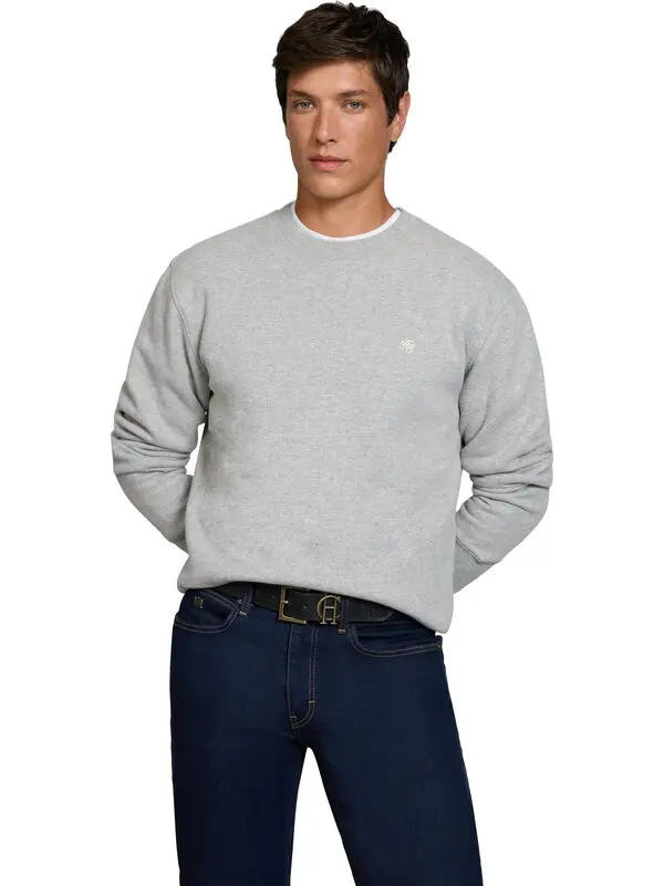 Holland Cooper Crew Neck Sweat Marl - Grey