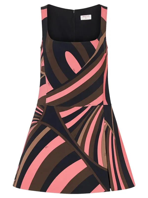 Emilio Pucci Printed Cady Mini Dress - Multi