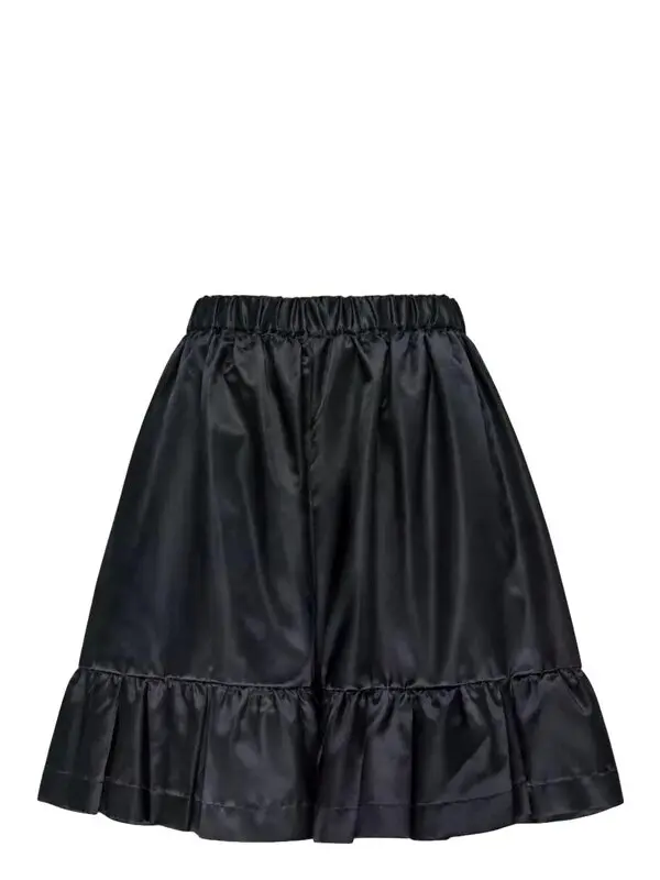 Comme Des Garçons Ruffled Satin-finish Mini Skorts - Black