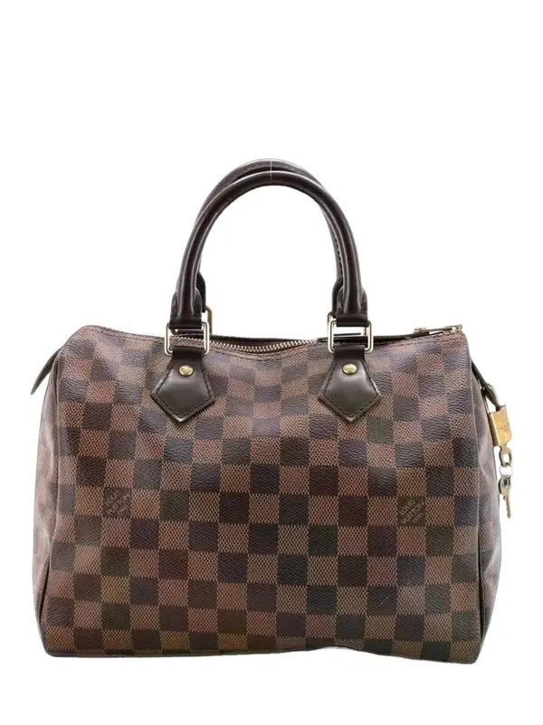LOUIS VUITTON Speedy Handbag Damier 25 Satchel - Brown