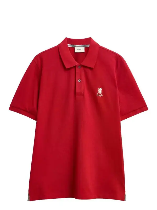 Pringle Of Scotland Logo-embroidered Polo Shirt - Red