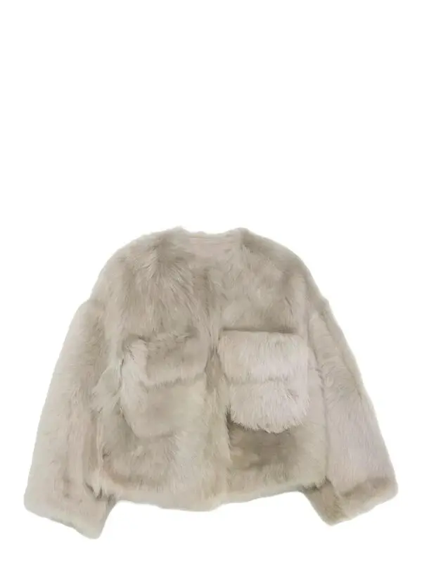 MANZONI 24 Patch-pocket Lambskin Jacket - Grey