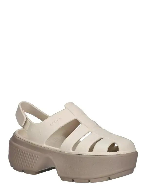 CROCS Stomp Cage-detail Sandals - Neutrals