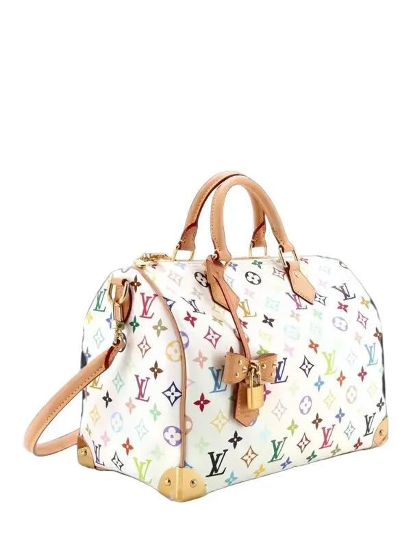 LOUIS VUITTON X Takashi Murakami Speedy Soft Bandouliere Bag Monogram Multicolor 30 Satchel - Multicolour