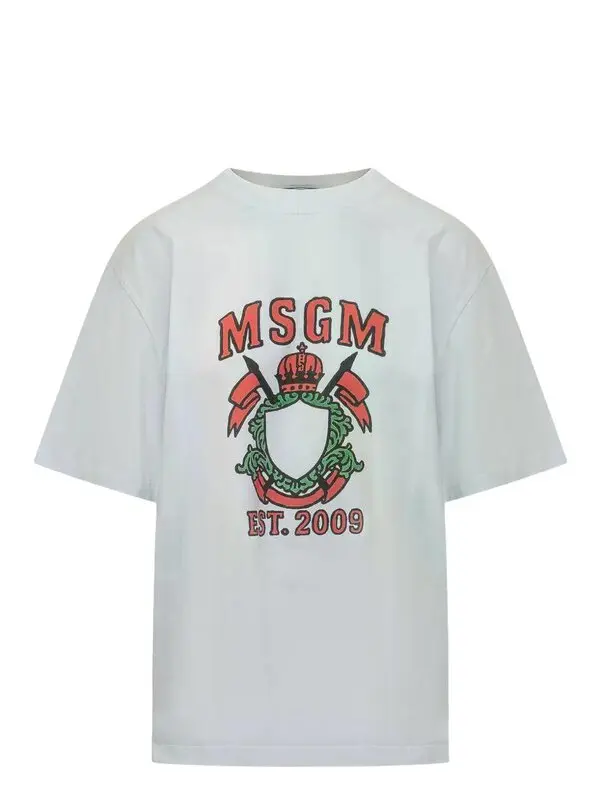 MSGM Logo-print T-shirt - White