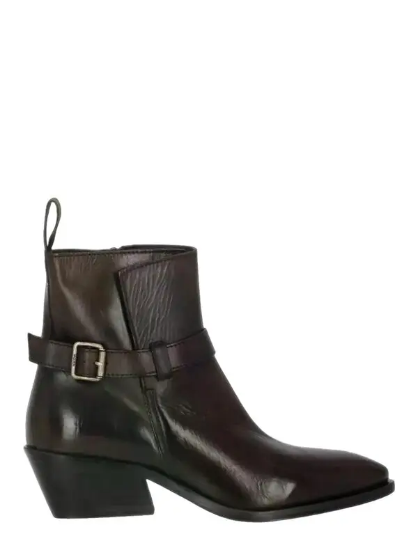 Moma Buckle-detail Ankle Boots - Brown