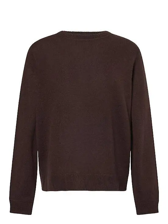 REFORMATION Boyfriend Crew-neck Cashmere Jumper - Mole
