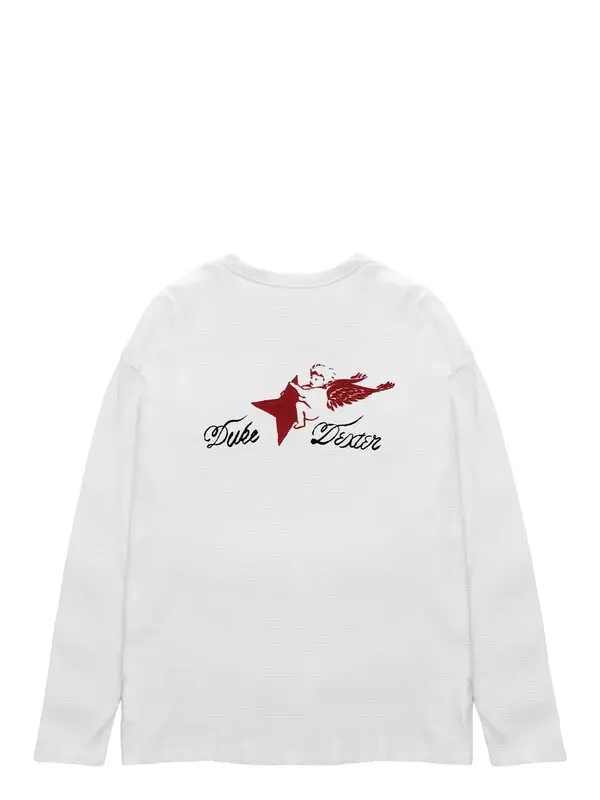 DUKE + DEXTER Duke Cherub Vintage Waffle Top - White