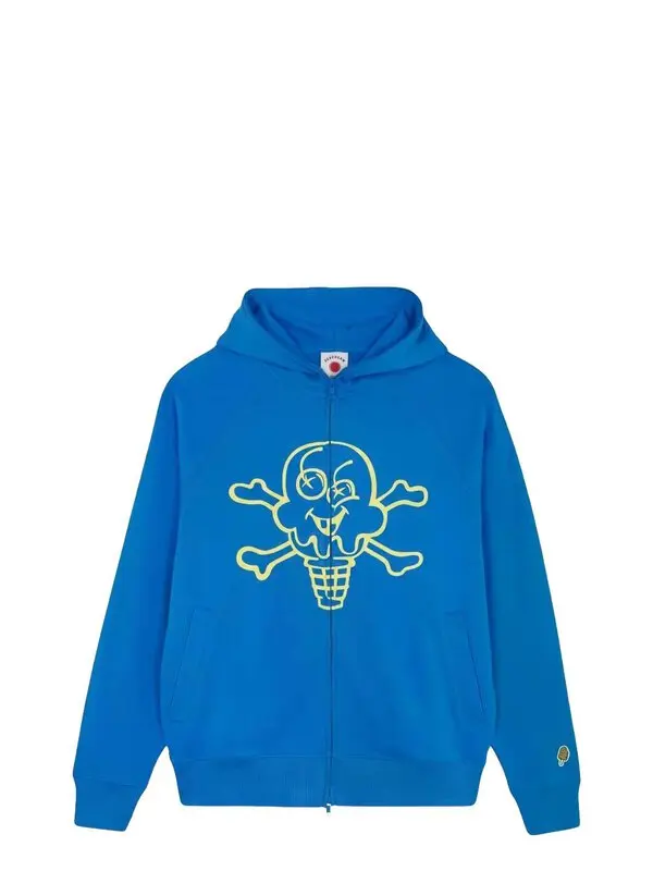 ICECREAM Cones & Bones Zip-up Hoodie - Blue