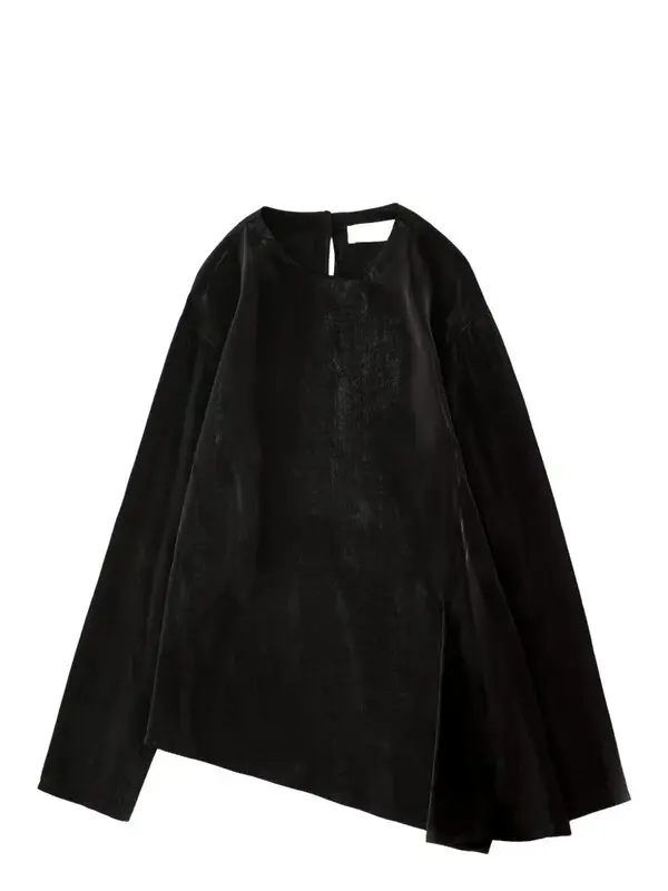Studio Nicholson Cecile Asymmetric-hem Top - Black