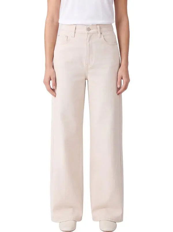 MOTHER The Half Pipe High-waisted Baggy Jeans In Cotton Denim - Beige