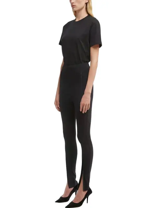 Wardrobe.NYC Zip-detail Slim-fit Trousers - Black