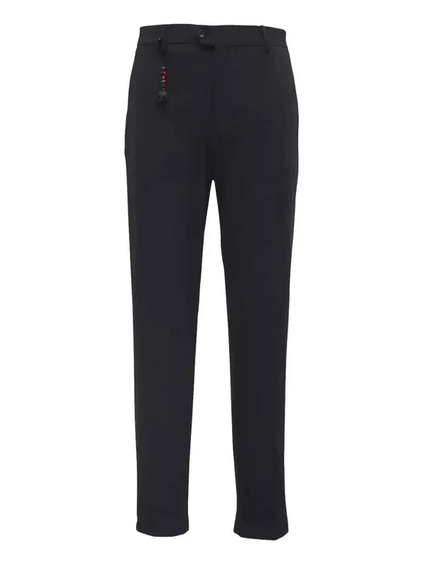 Marco Pescarolo Virgin Wool-blend Straight-leg Trousers - Blue