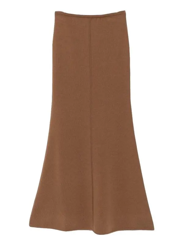 Max Mara Wool And Cashmere Long Skirt - Brown