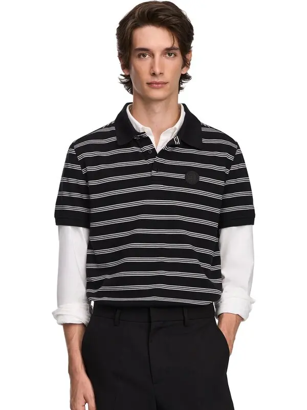 Canada Goose Beckley Striped Polo Tonal Disc - Black Talbot Stripe