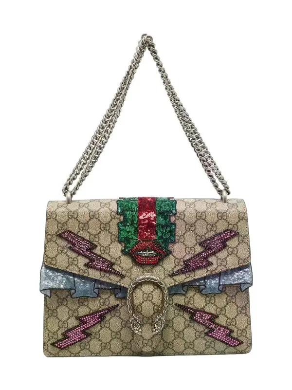 Gucci Medium Dionysus Gg Supreme Shoulder Bag - Neutrals