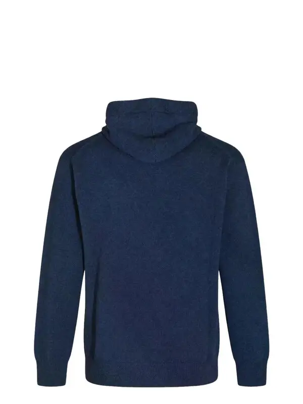 Altea Long-sleeve Virgin Wool Hoodie - Blue