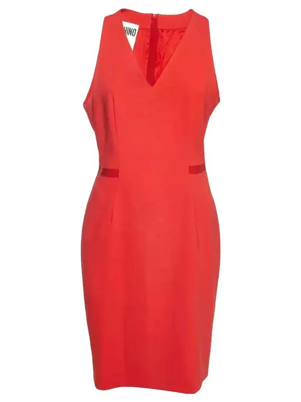 Moschino Sleeveless V-neck Dress - Red