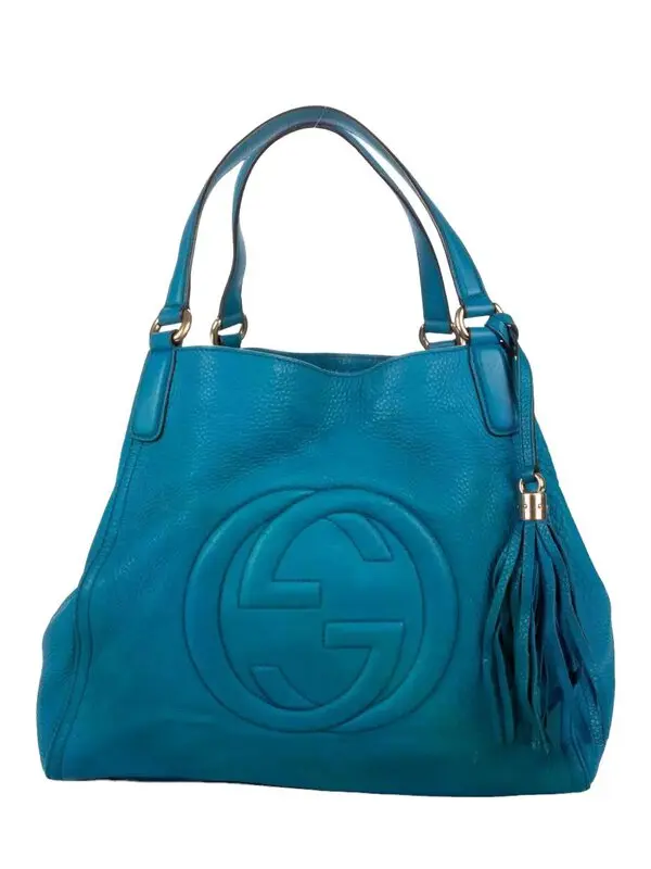 Gucci Small Soho Tassel Tote Bag - Blue
