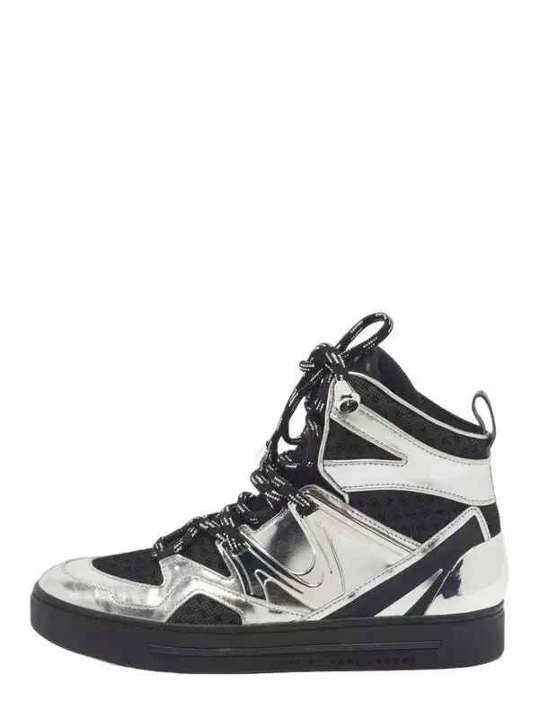 Marc Jacobs Ninja Wave High-top Sneakers - Silver