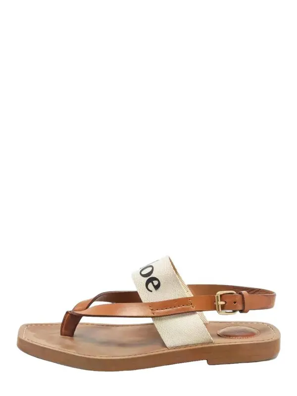 Chloé Woody Slingback Sandals - Brown