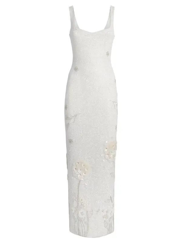 CLIO PEPPIATT Embellished Hummingbird Gown - Ivory
