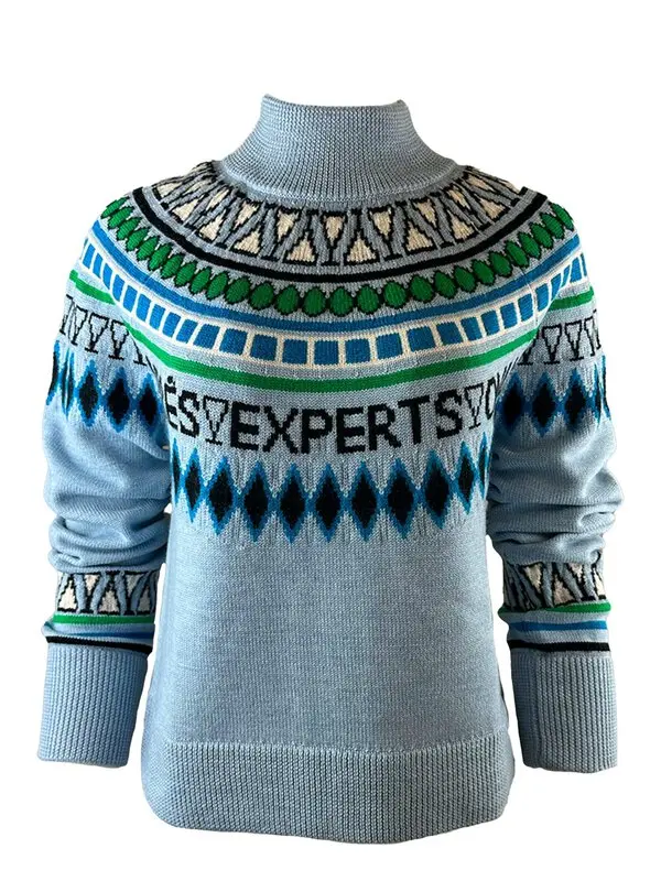 TEAM EVENT Après Experts Only" Fair Isle Après Ski Sweater Color: Cornice / Multi - Blue