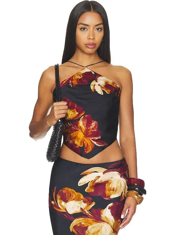 Rococo Sand Halter Neck Top - Multi