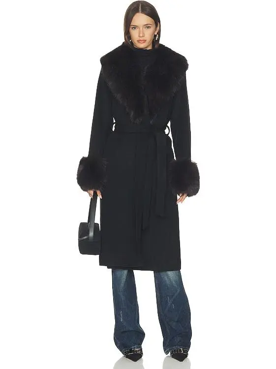 Simkhai Kinsley Belted Long Coat - Multi
